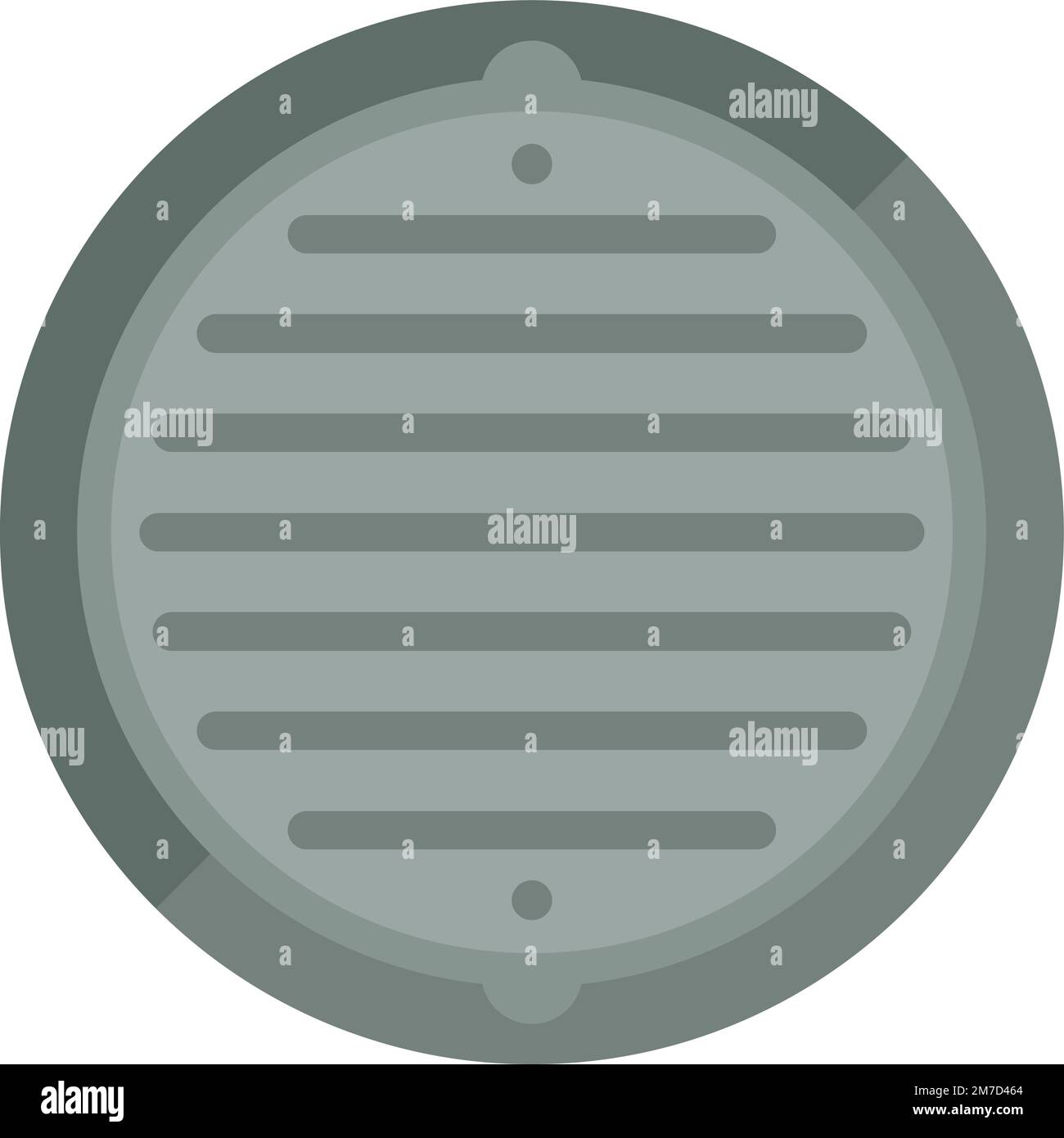 Underground manhole icon flat vector. Street lid. Circle metal isolated ...