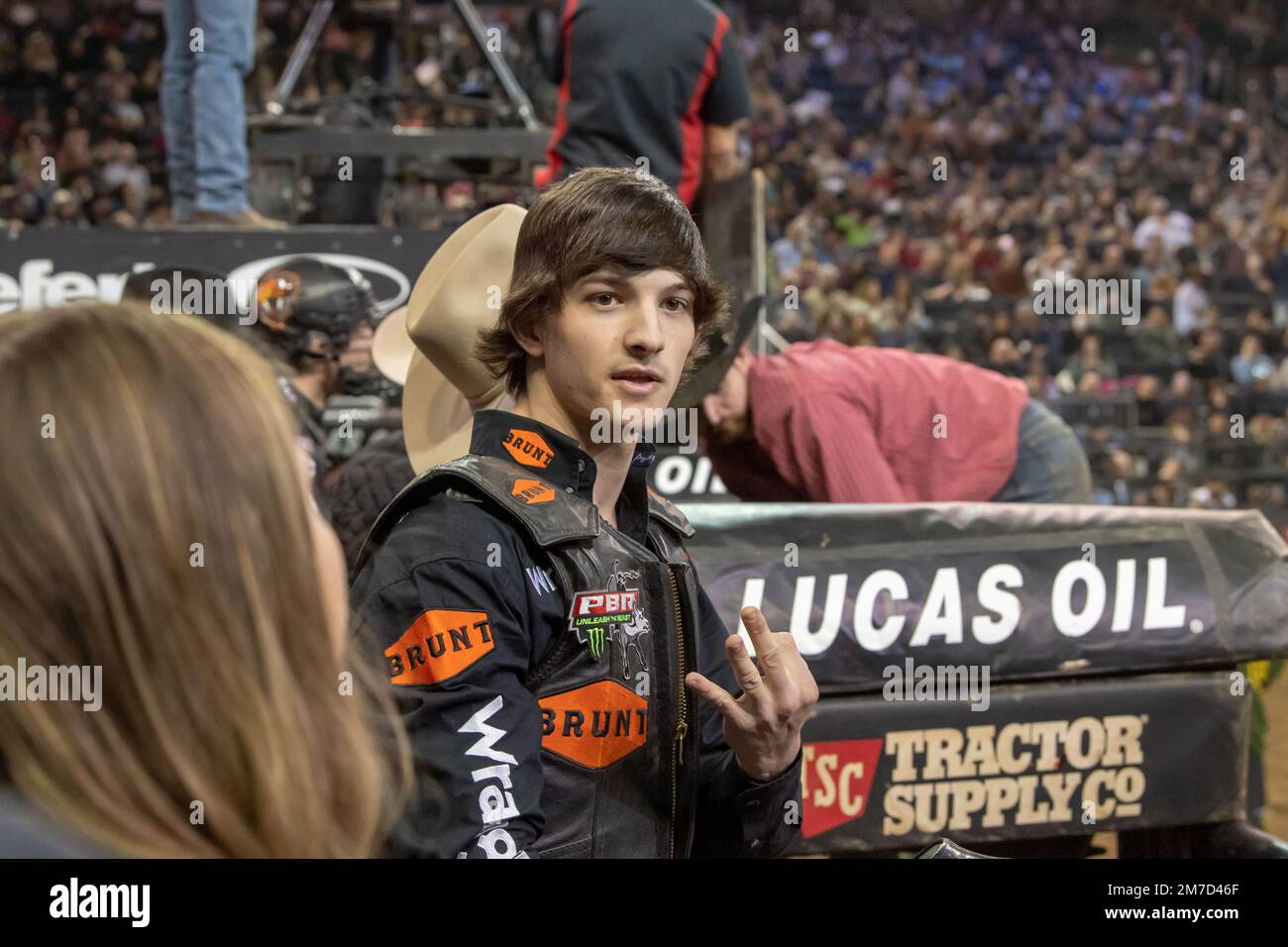 New York, United States. 08th Jan, 2023. Casey Roberts gets ready to ...