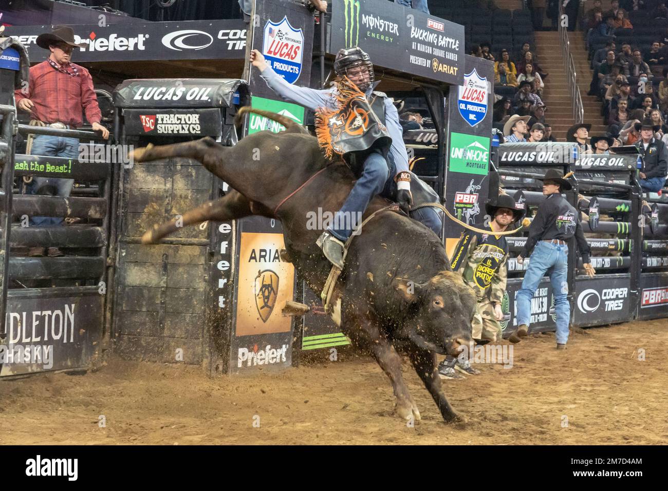 Bob Mitchell rides Black Cherry during the Professional Bull Riders ...