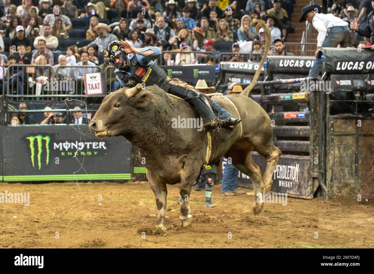Colten Fritzlan rides Five Knuckle Shuffle during second round of the ...