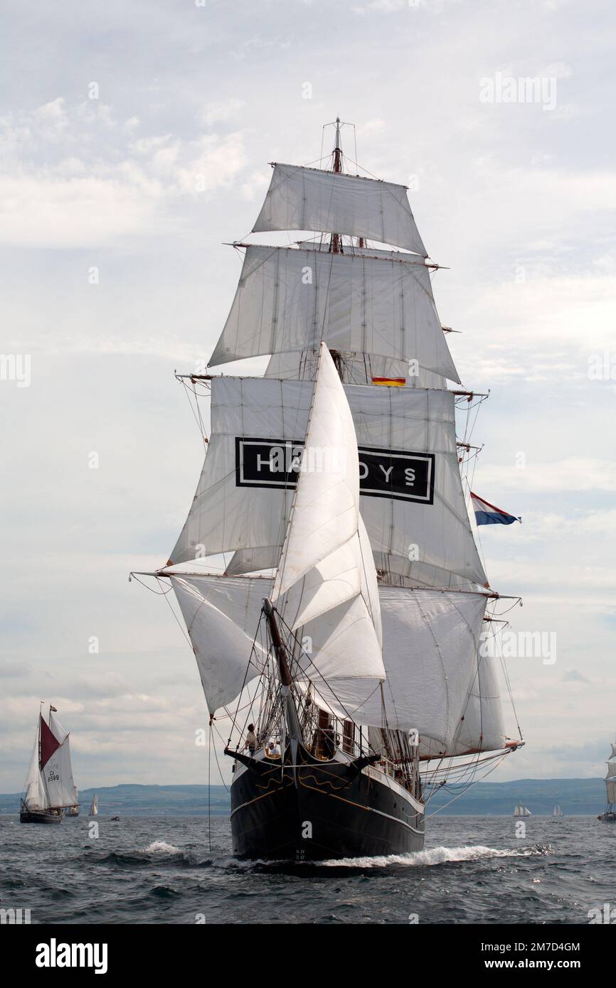 Dutch brig Morgenster, Port Rush race start, 2008 Stock Photo - Alamy