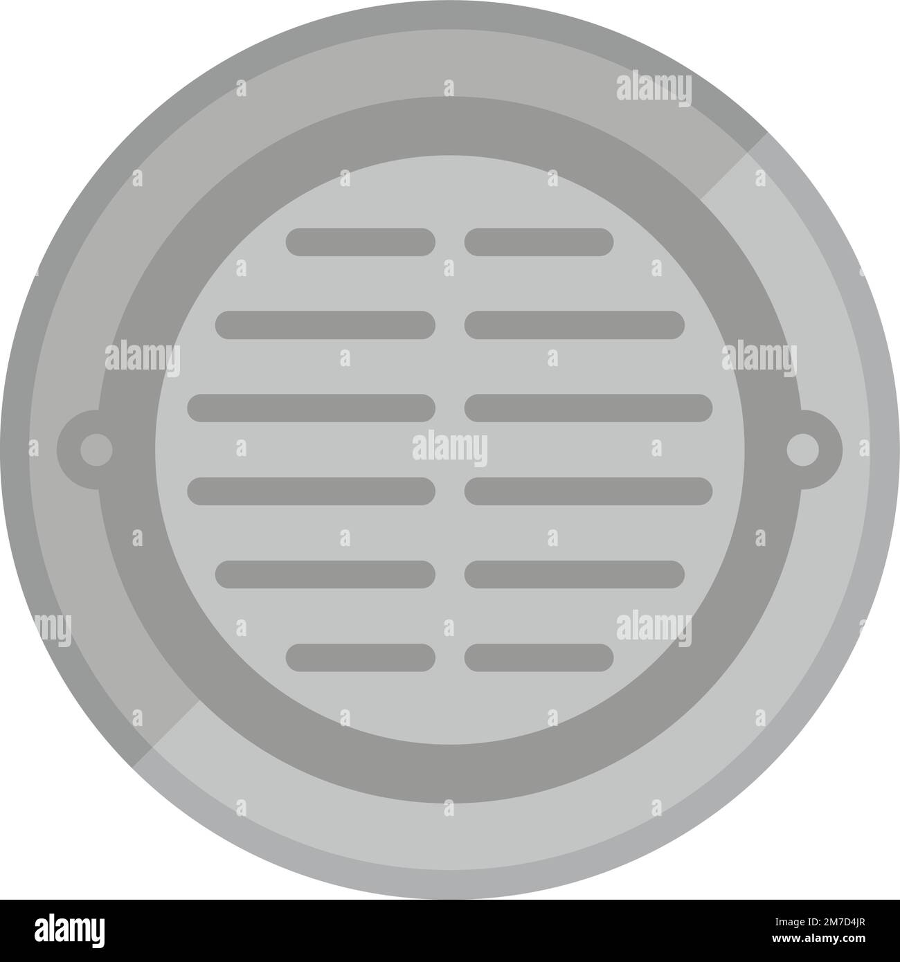 Circle manhole icon flat vector. City road. Metal steel isolated Stock ...