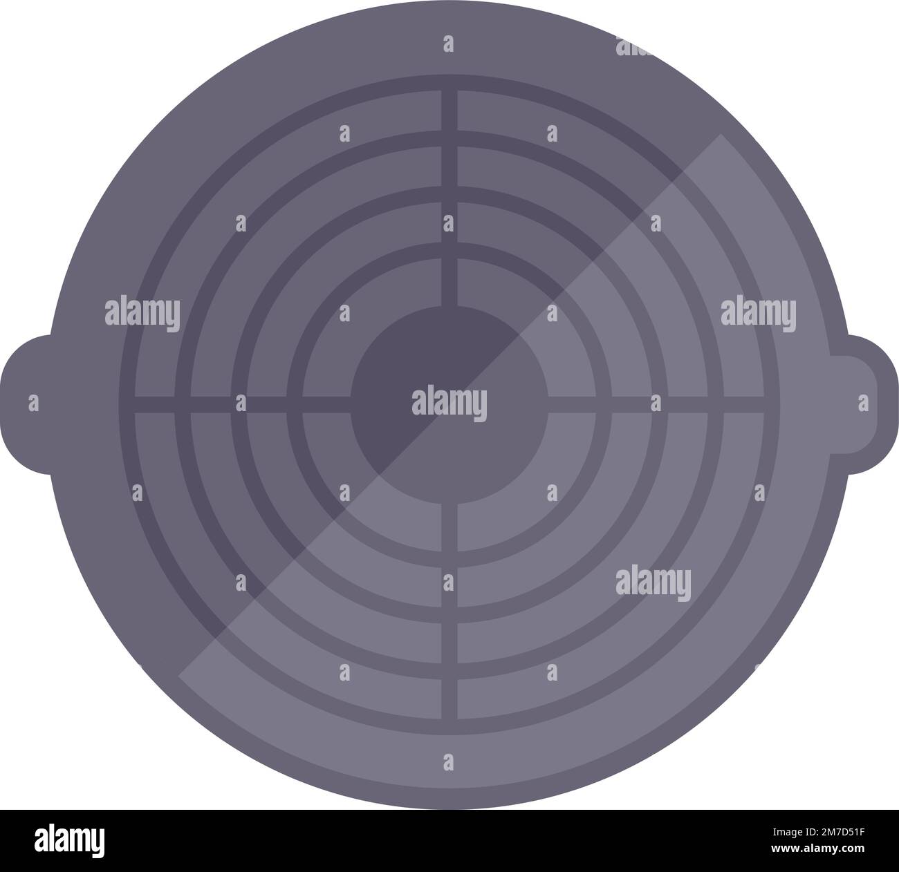 Canalization manhole icon flat vector. City road. Metal steel isolated ...