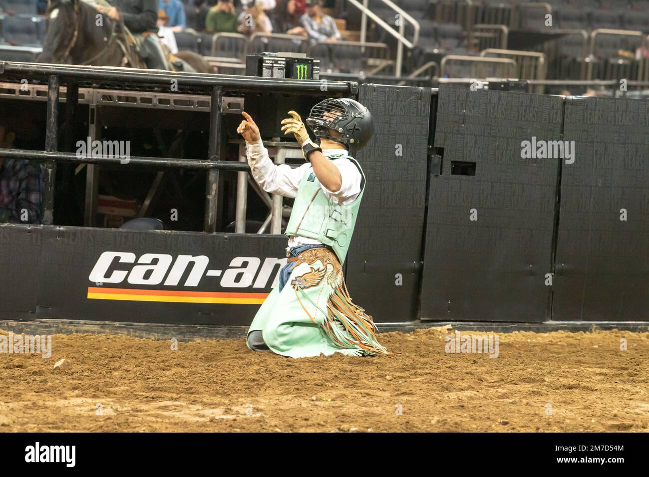 Thiago Salgado seen during the third round of the Professional Bull Riders 2023 Unleash The ...