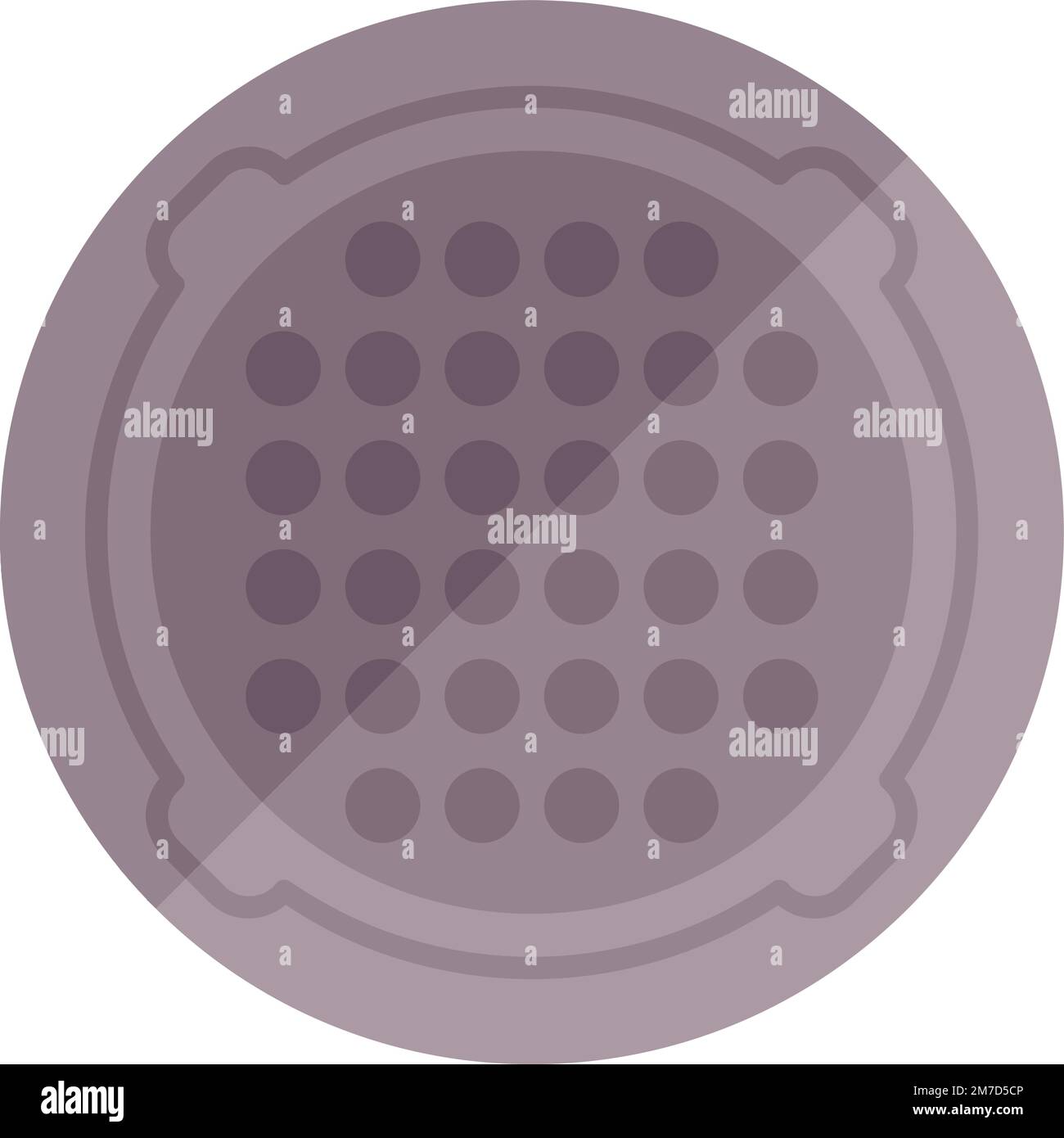 Old manhole icon flat vector. Sewer lid. Circle metal isolated Stock ...