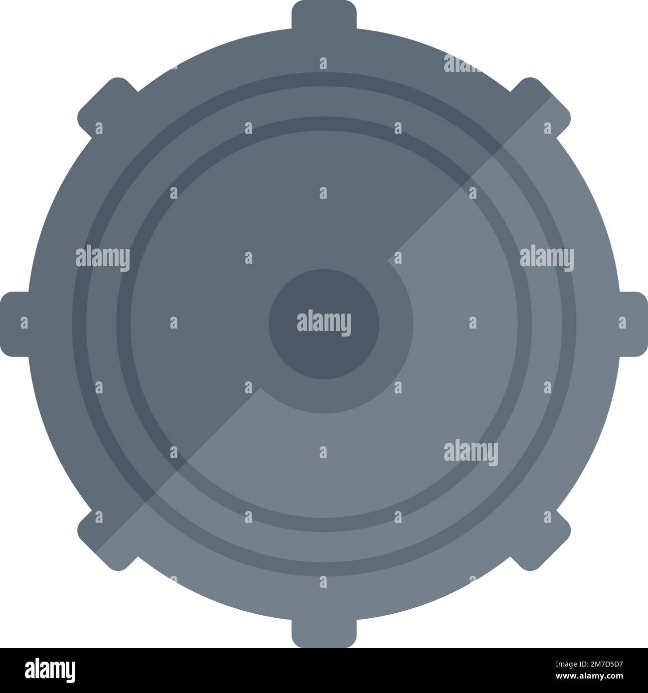 Cover manhole icon flat vector. City road. Metal circle isolated Stock ...