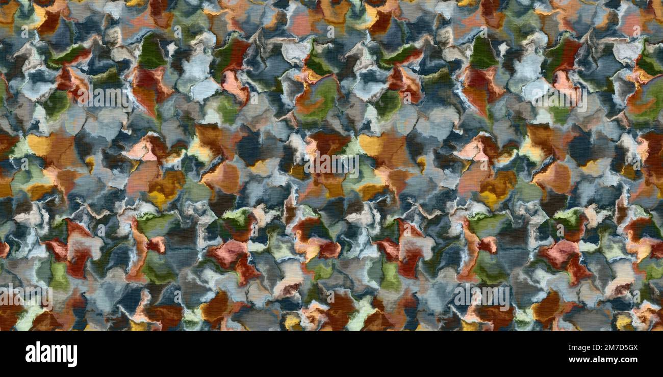 Camouflage wavy marble seamless border. Gradient blur for camo bohemian ...