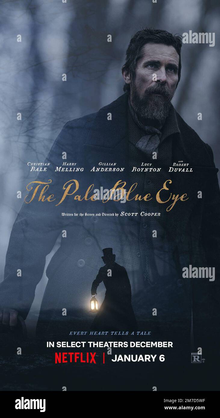 The Pale Blue Eye poster Christian Bale Stock Photo - Alamy
