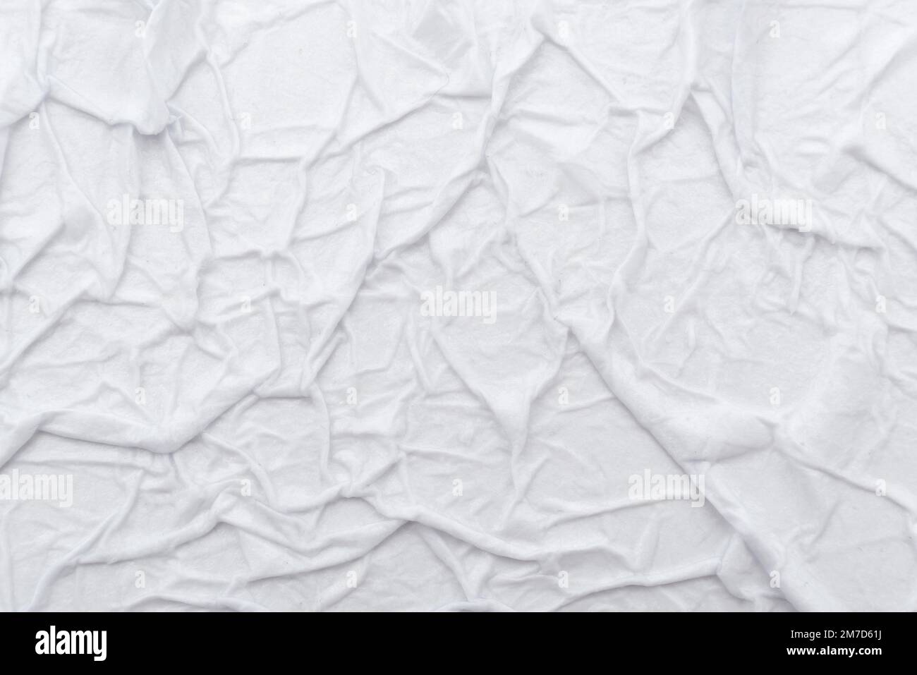 Texture of crumpled wet white paper with folds. writing paper Stock ...