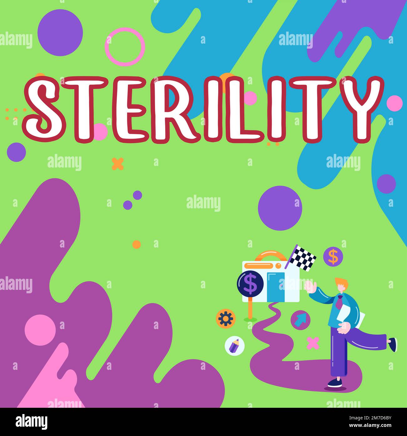 Hand writing sign Sterility. Business idea a condition of being free ...
