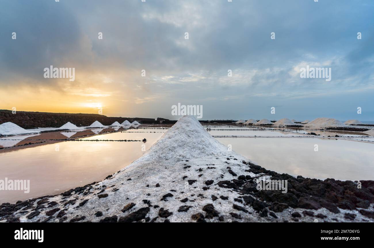 Pile of salt ahead of colorful salt mines Stock Photo - Alamy