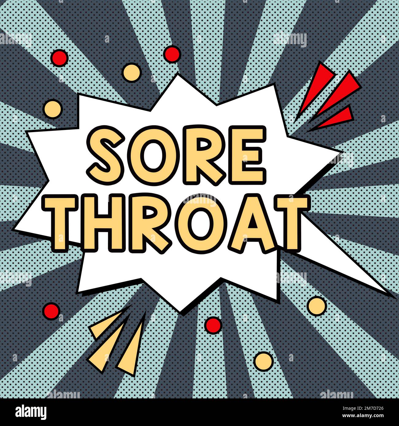 Sign displaying Sore Throat. Conceptual photo Inflammation ot the ...