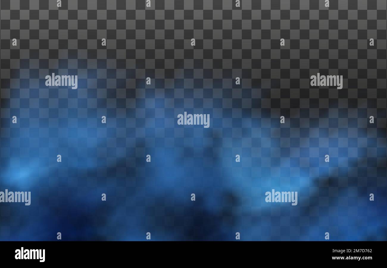.Cloudy sky or smog over the city.Blue vector cloudiness ,fog or smoke ...