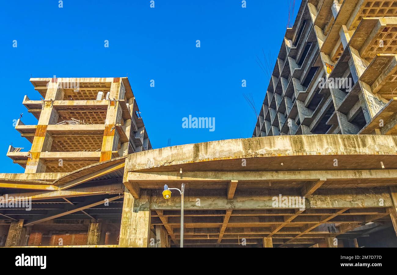 Huge gigantic construction stop building ruin building site in Zicatela ...