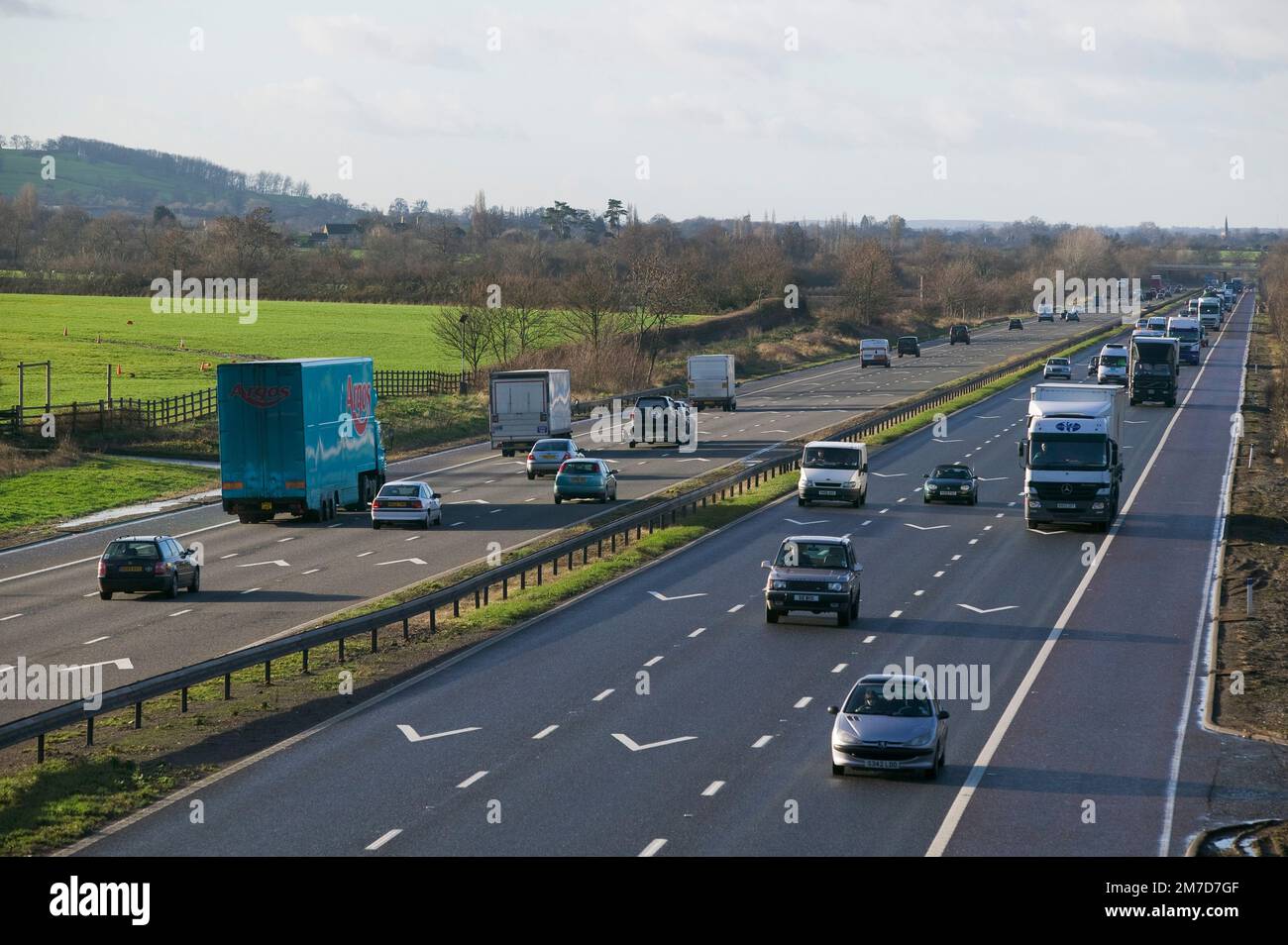 The M5 between junction 11a and 12 at "Ongars Farm" where a new ...