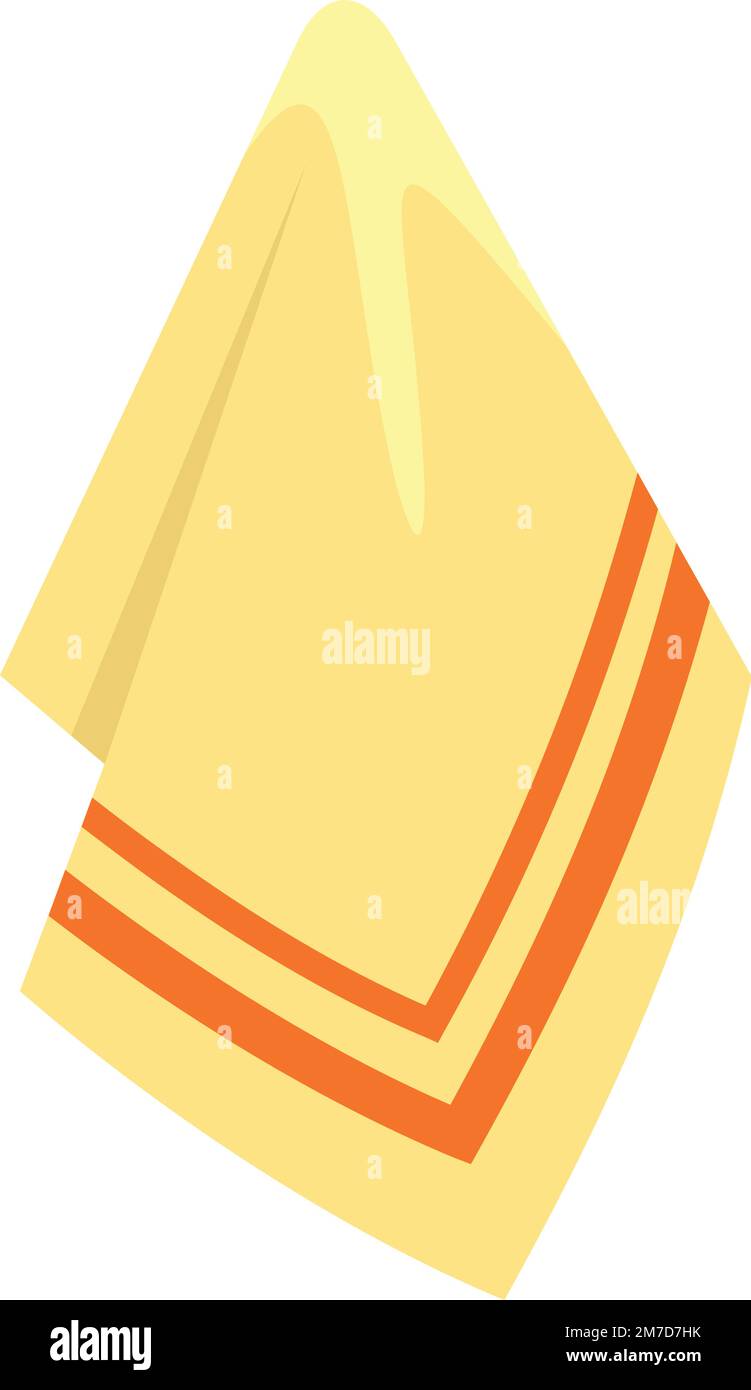 Cotton towel icon flat vector. Fabric tissue. Soft spa isolated Stock ...