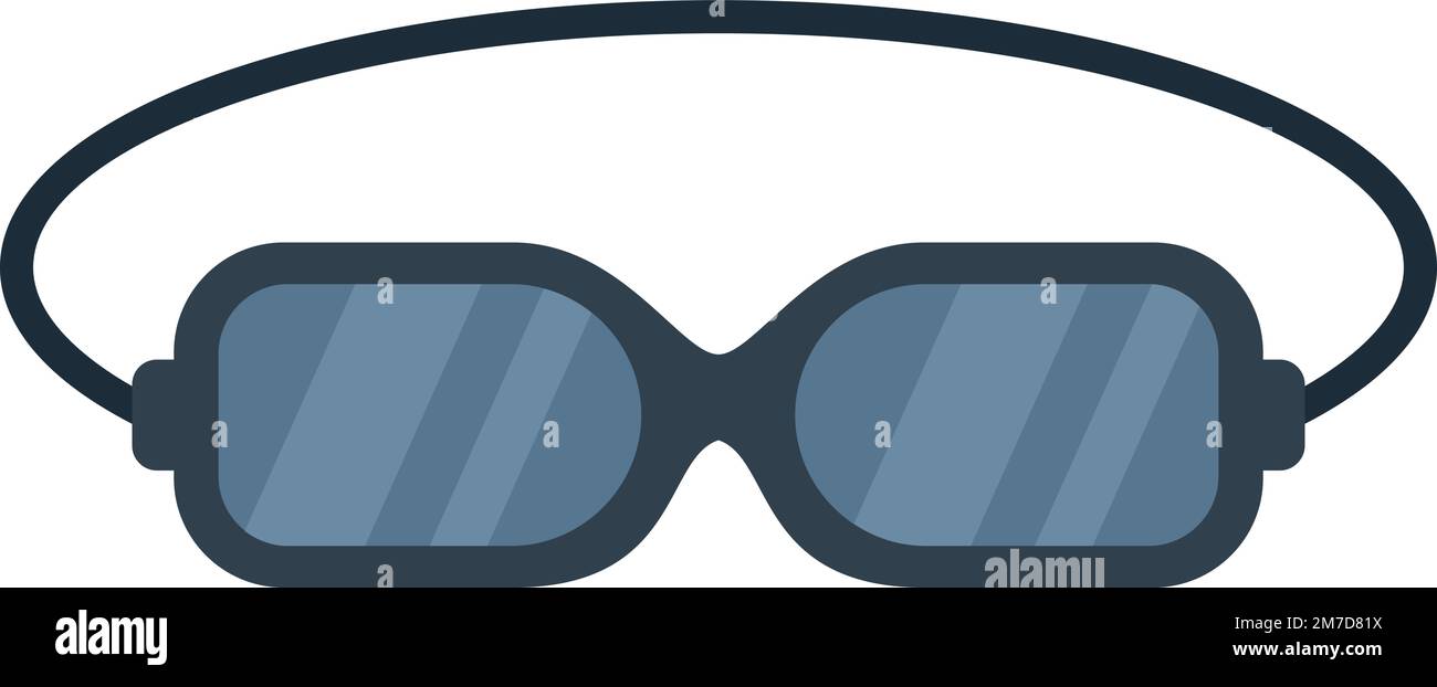 Swim glasses icon flat vector. Water pool. Sea relax isolated Stock ...