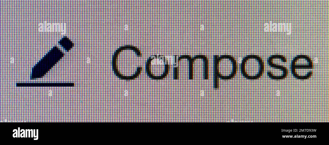 Closeup of the compose email sign on the screen Stock Photo - Alamy