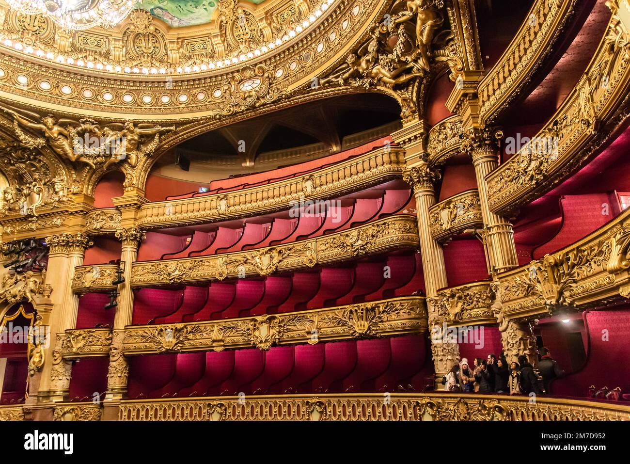 Paris, France - Dec. 26 2022: The fine decoration and the stunning ...