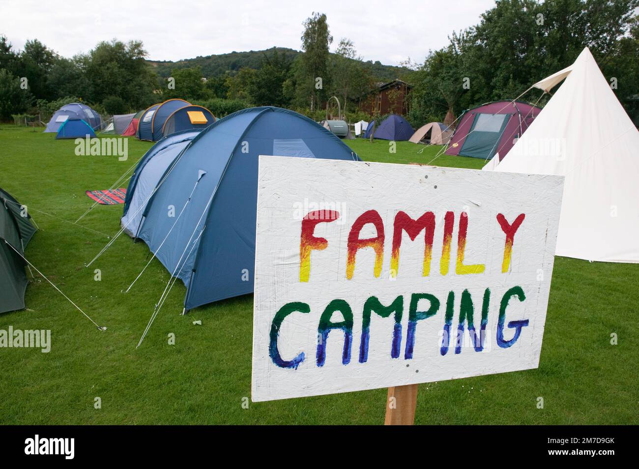 A camp site that has been split into different areas including, youth ...