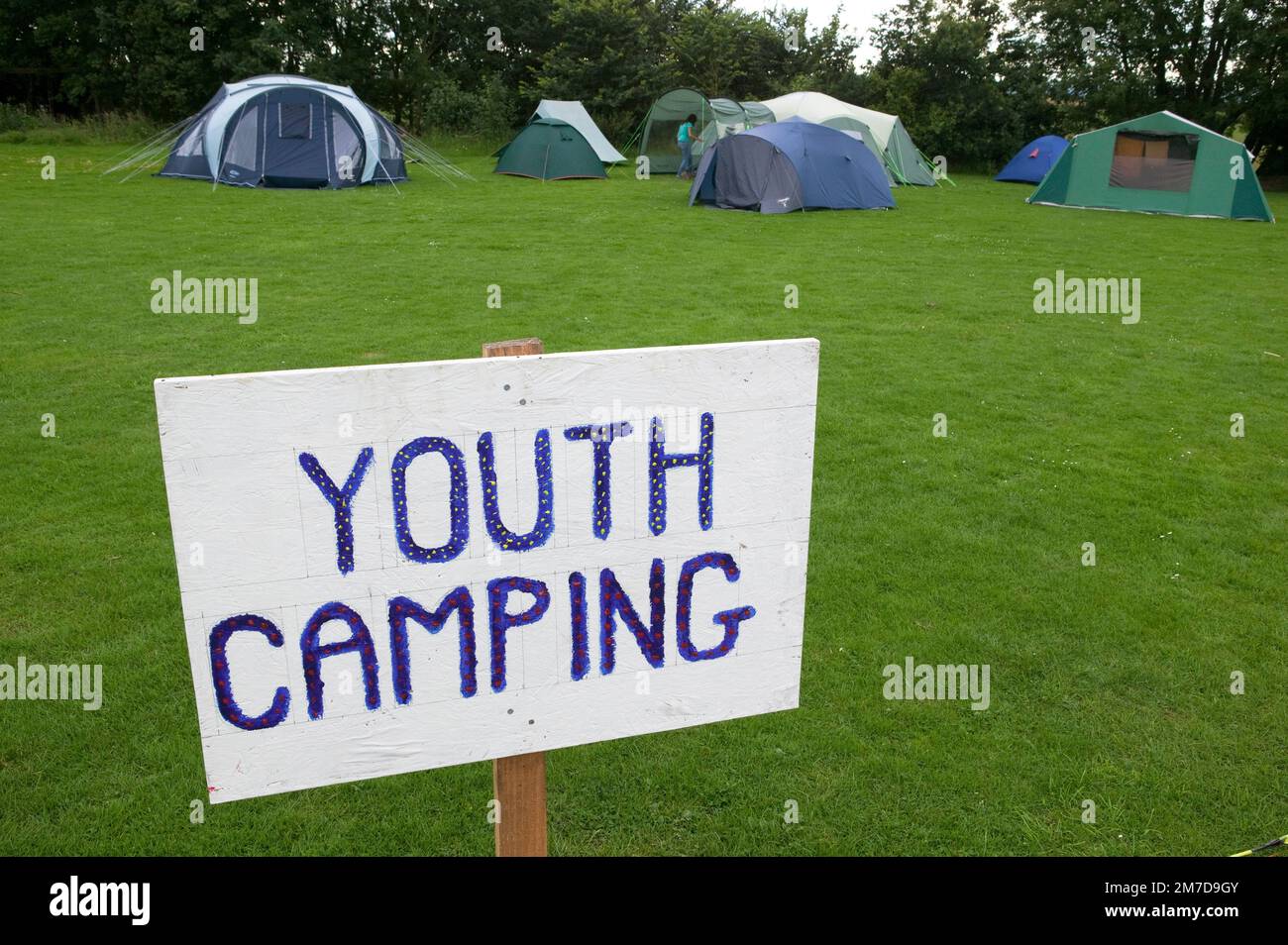 A camp site that has been split into different areas including, youth ...