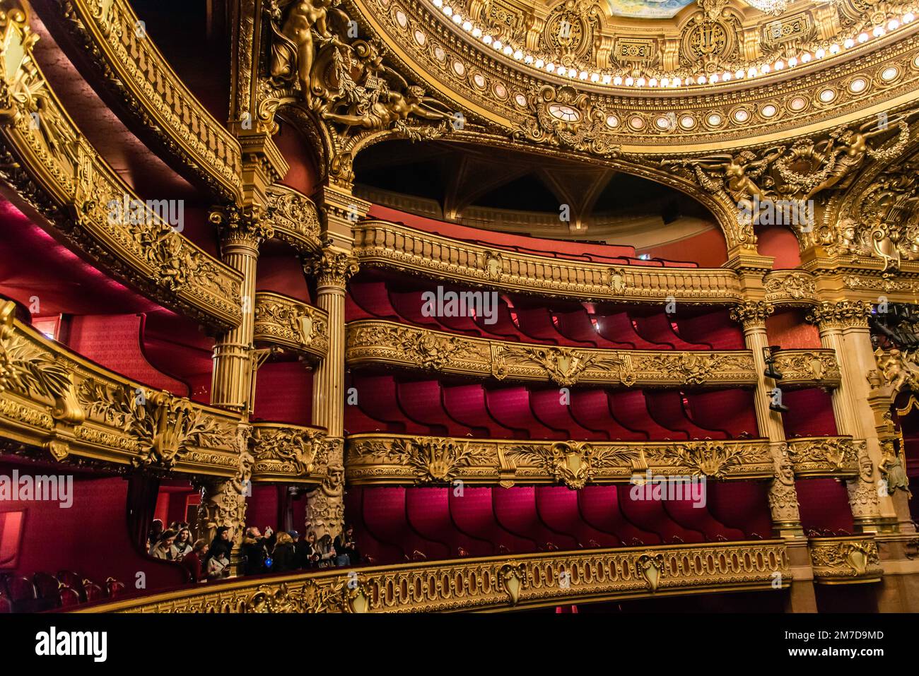 Paris, France - Dec. 26 2022: The fine decoration and the stunning ...