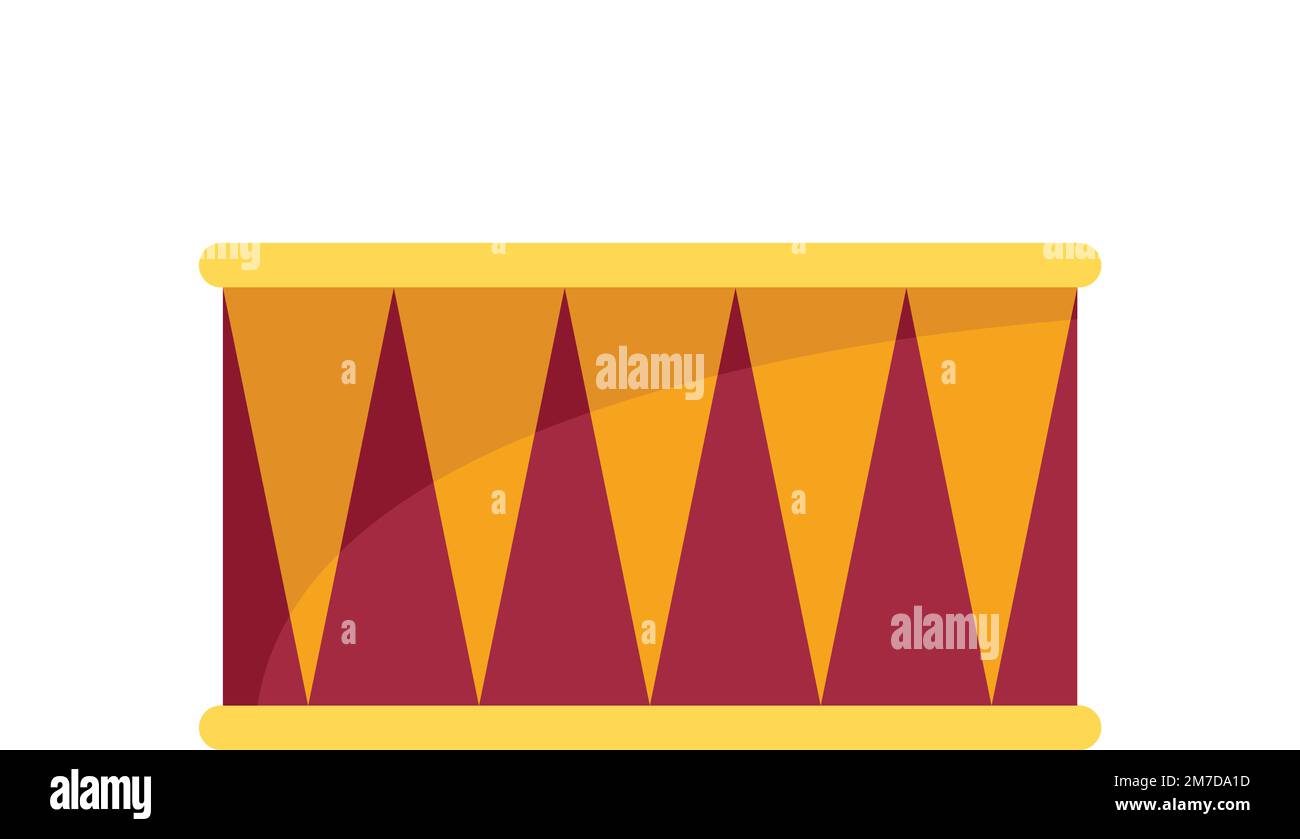 Snare drum icon flat vector. Music kit. Instrument drummer isolated ...