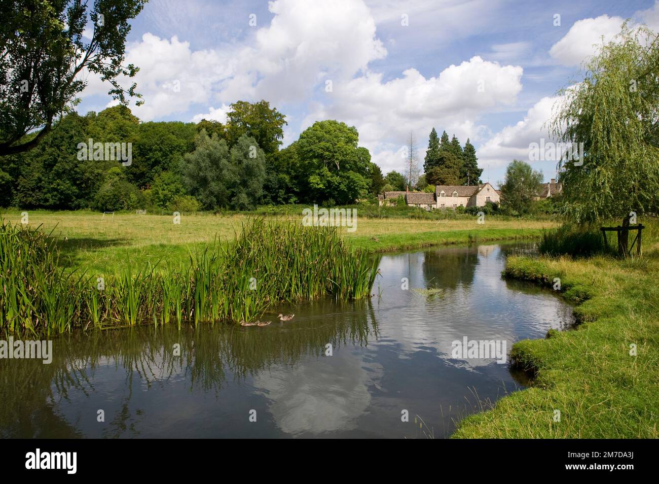 View across meadows meandering hi-res stock photography and images - Alamy
