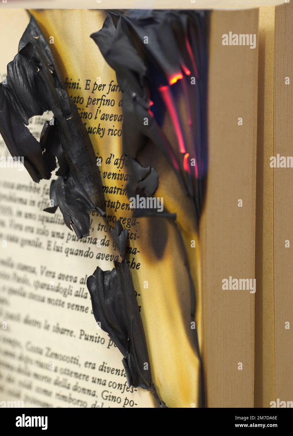 a book on fire Stock Photo - Alamy