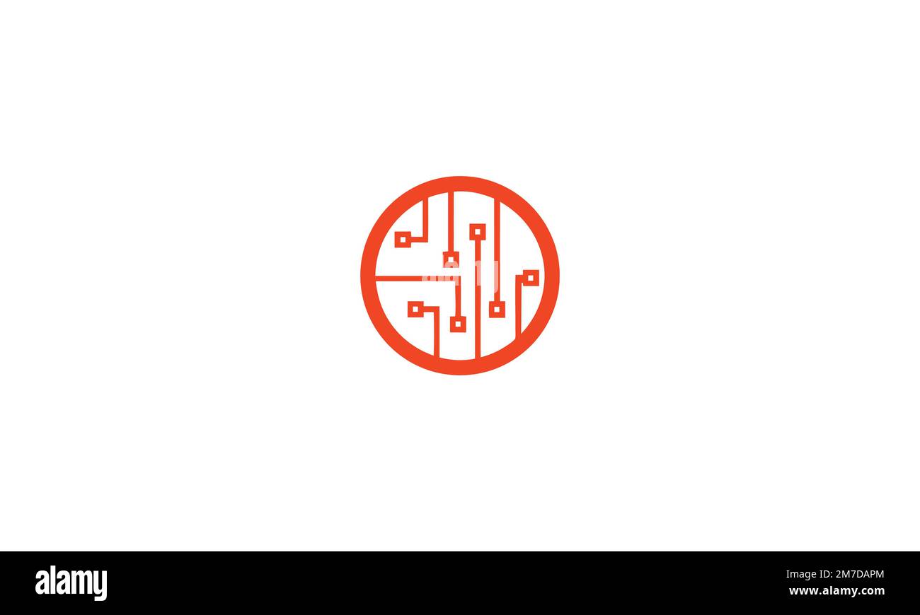 An illustration of a Tech board logo symbol on a white background Stock ...