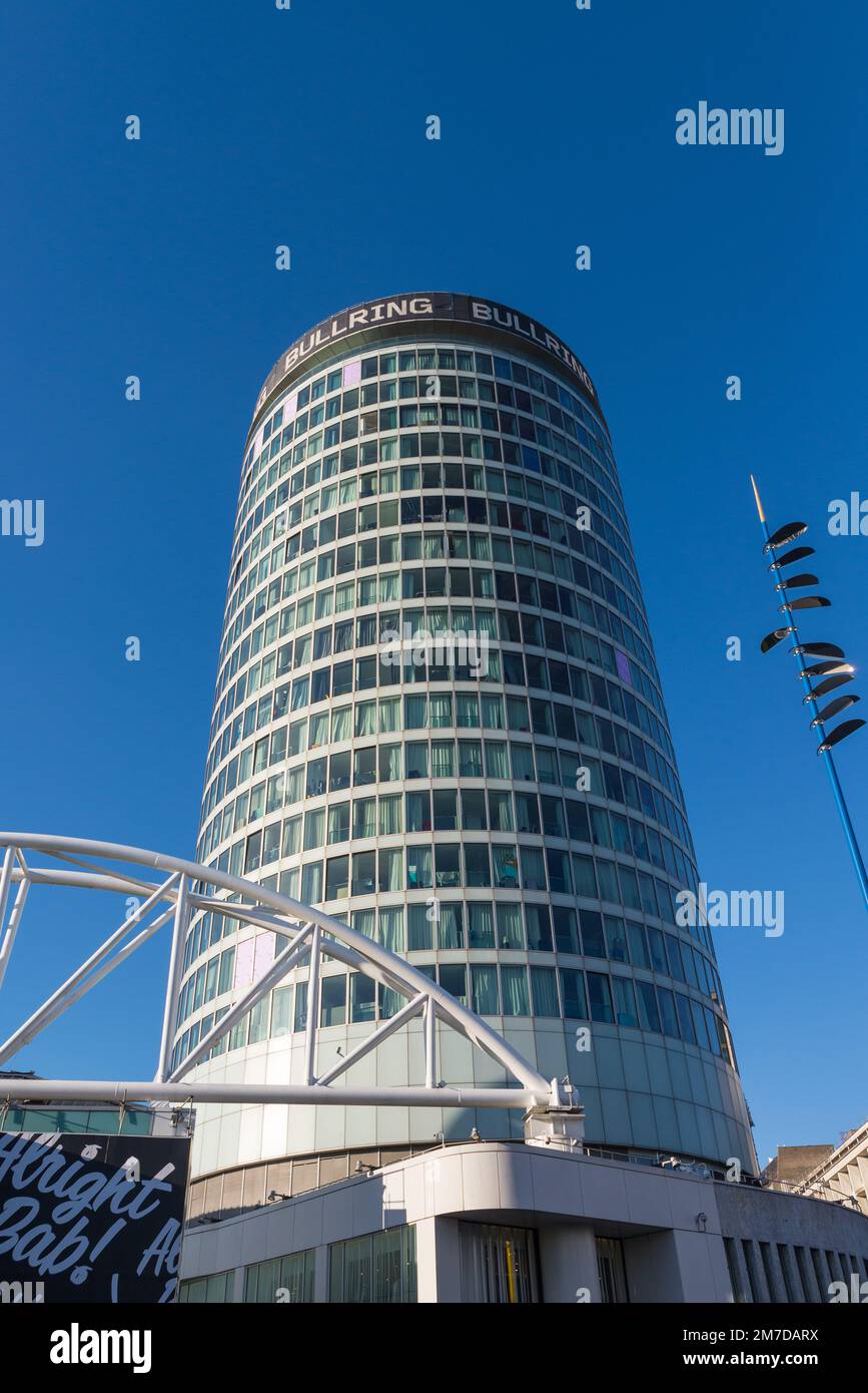 The Rotunda, high rise cylindrical building in Birmingham city centre ...