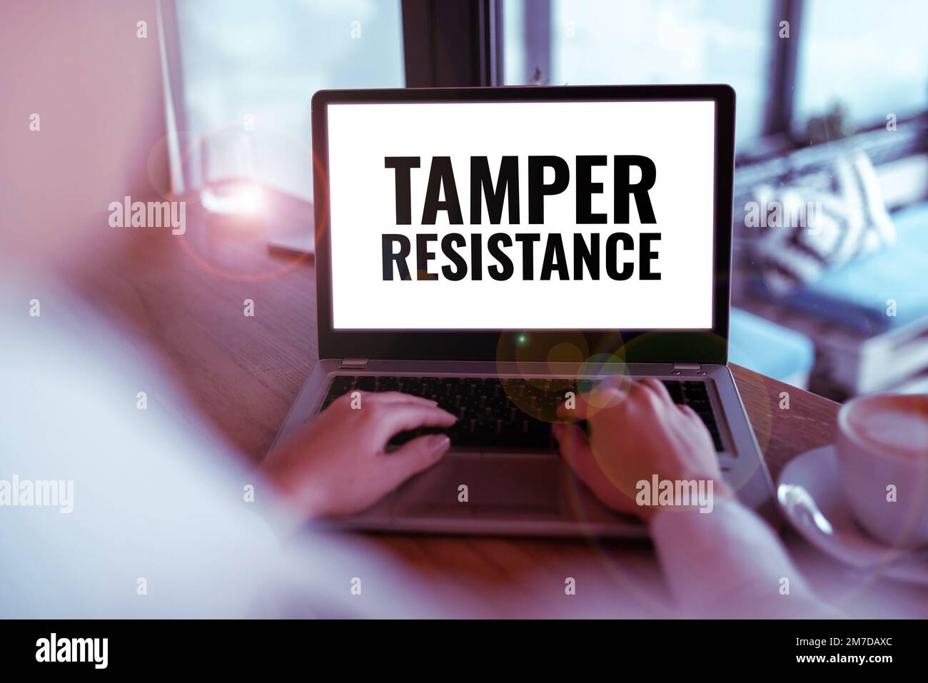 Writing displaying text Tamper Resistance. Conceptual photo resilent to ...