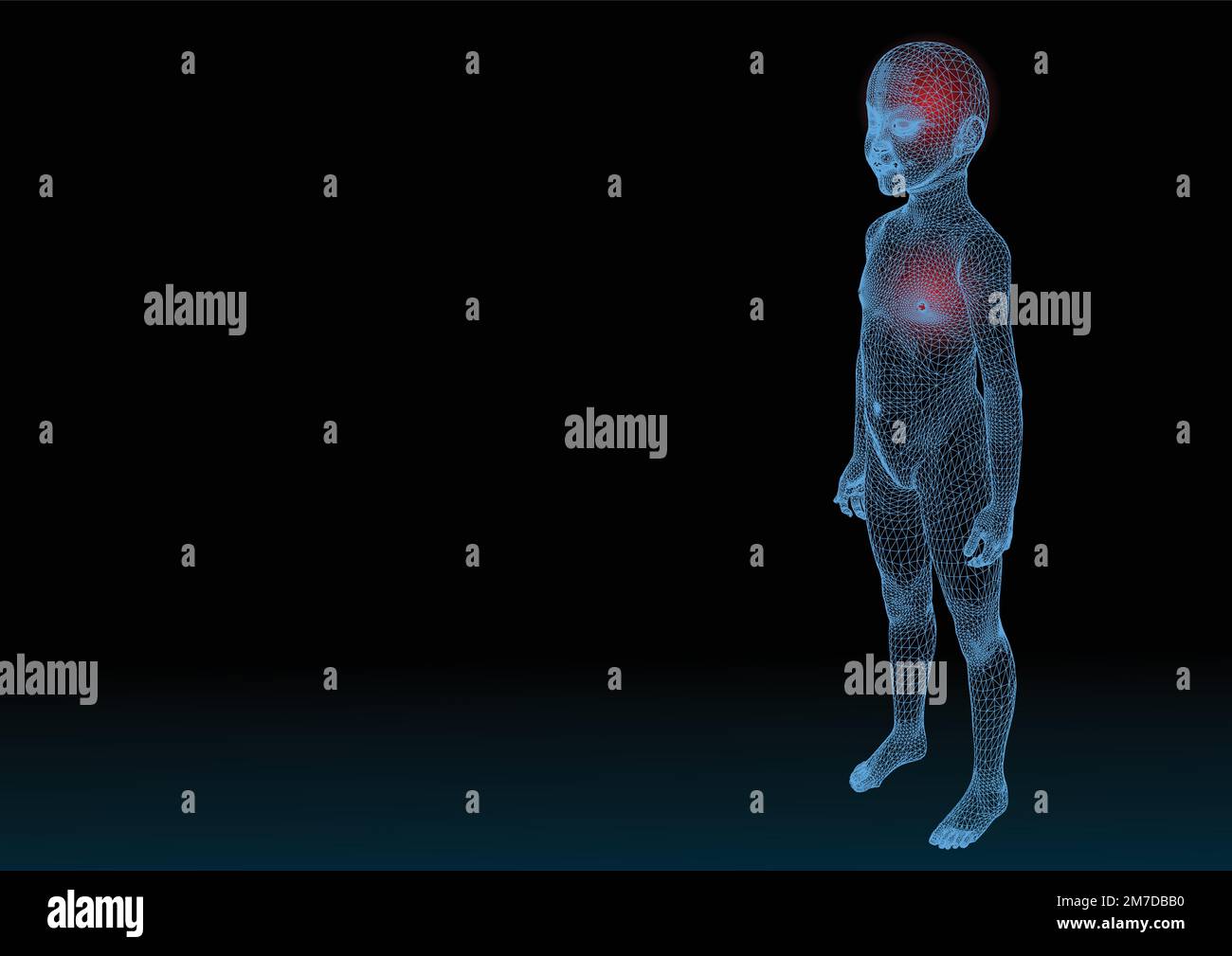 Abstract vector illustration of human body on white background Stock ...