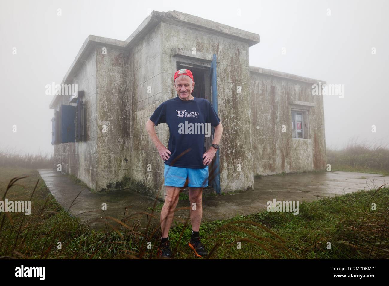 Mark Loasby, owner of a stone cabin at Lantau Mountain Camp on Sunset ...