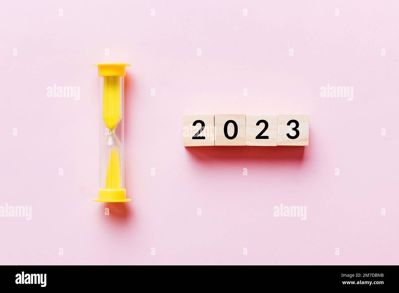 New Year 2023 sand timer. Resolution, time, plan, goal, motivation ...