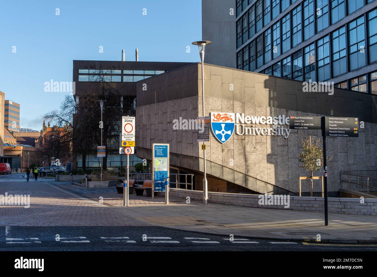A view of Newcastle University campus in the city of Newcastle upon ...