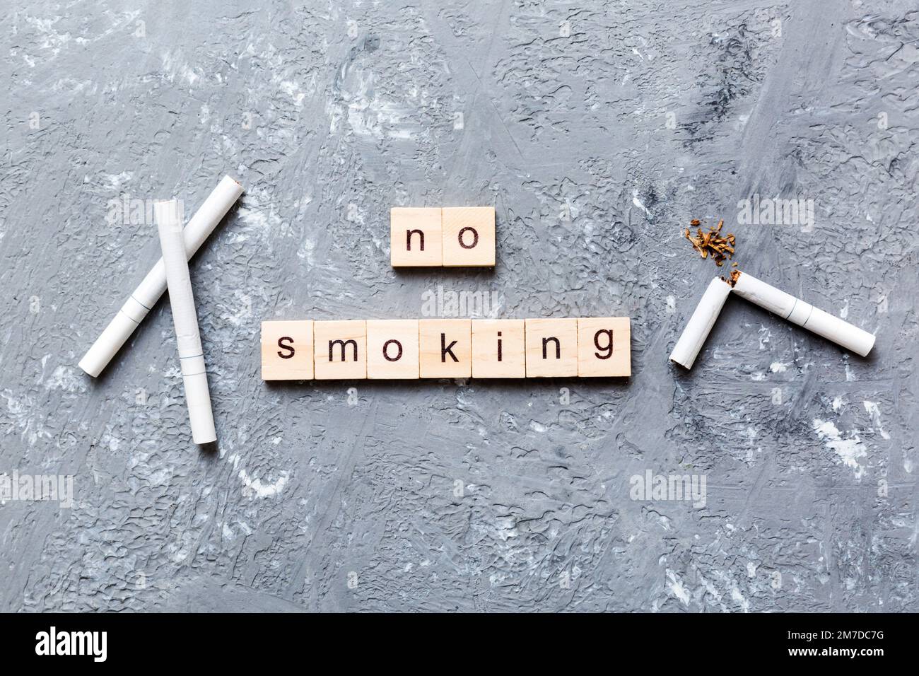 Cigarette And Wooden Blocks, Broken cigarette on table background, No ...