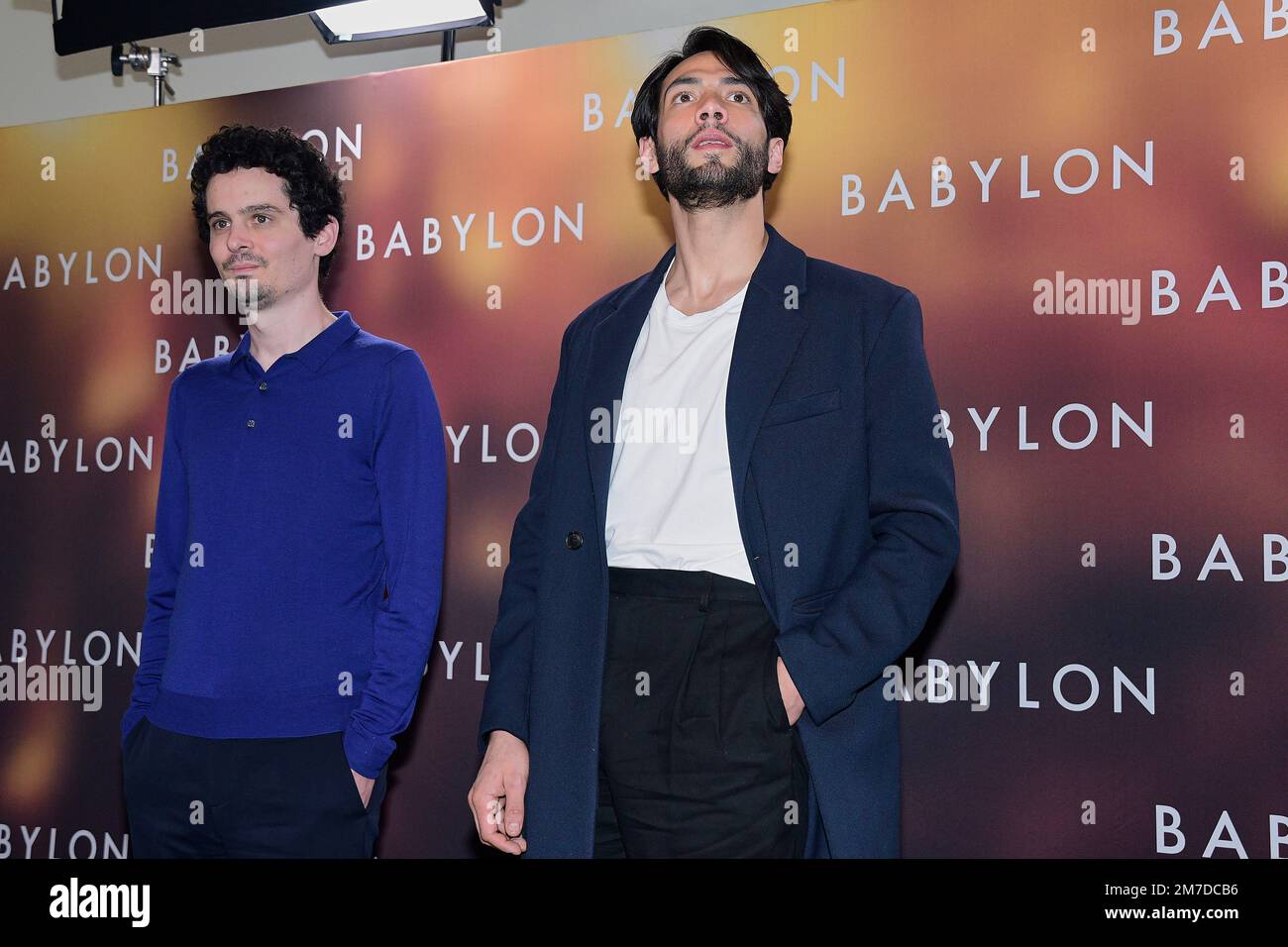January 8, 2023, Mexico City, Mexico: (R-L) Damien Chazelle and actor ...