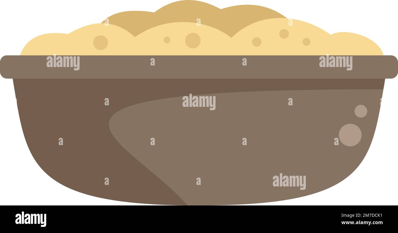 Potato icon flat vector. Mash food. Dish butter isolated Stock Vector ...
