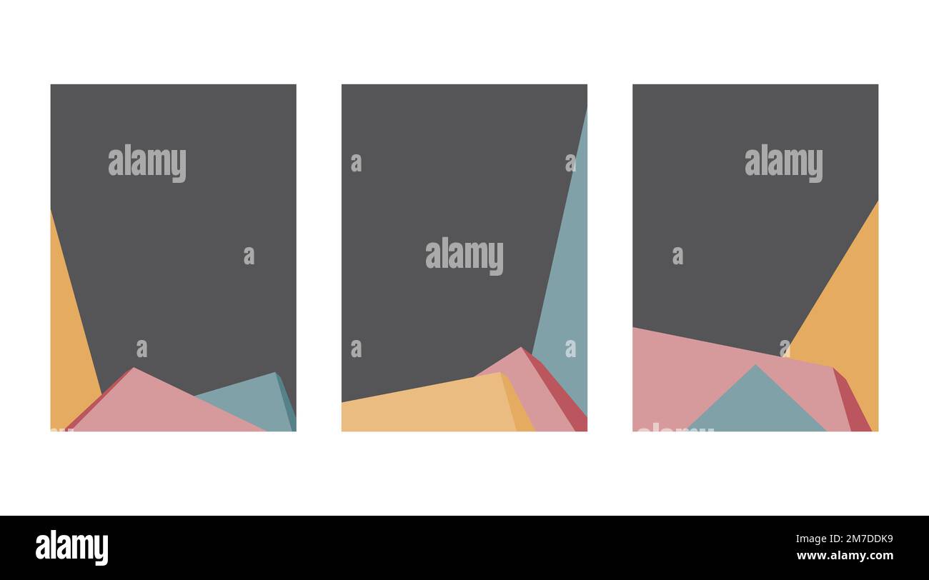 set architecture abstract poster cover. poster with geometric shape ...