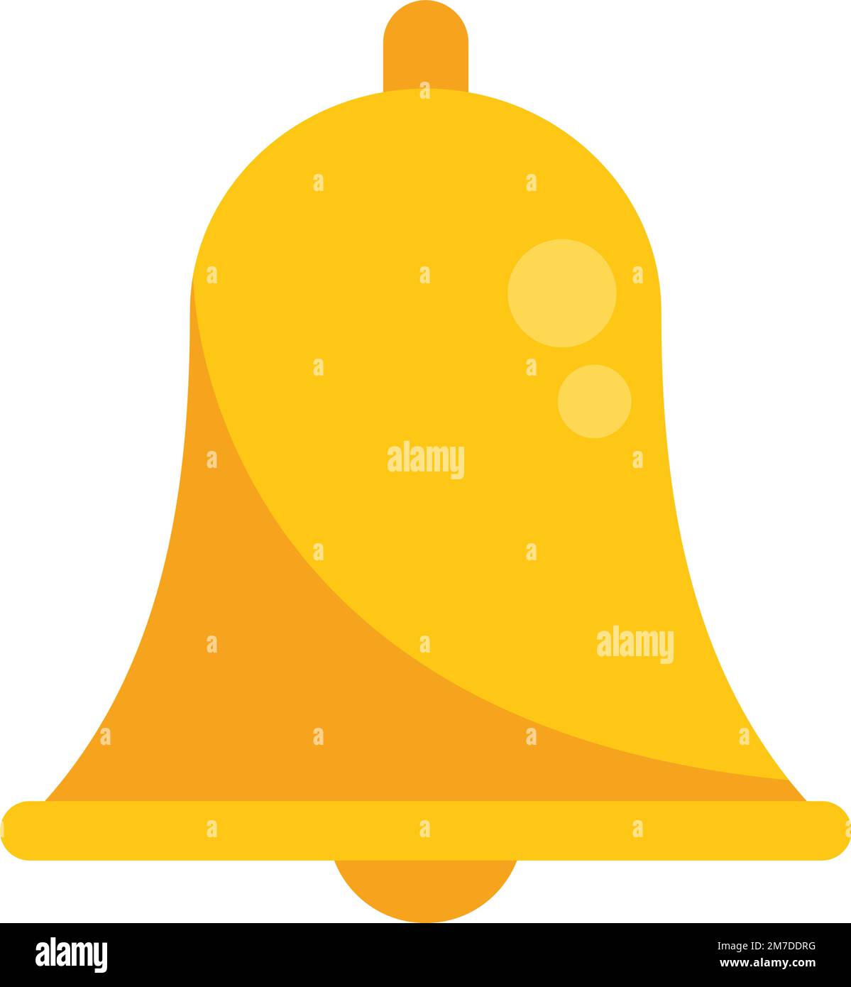 Bell work hour icon flat vector. Flexible time. Home clock isolated ...