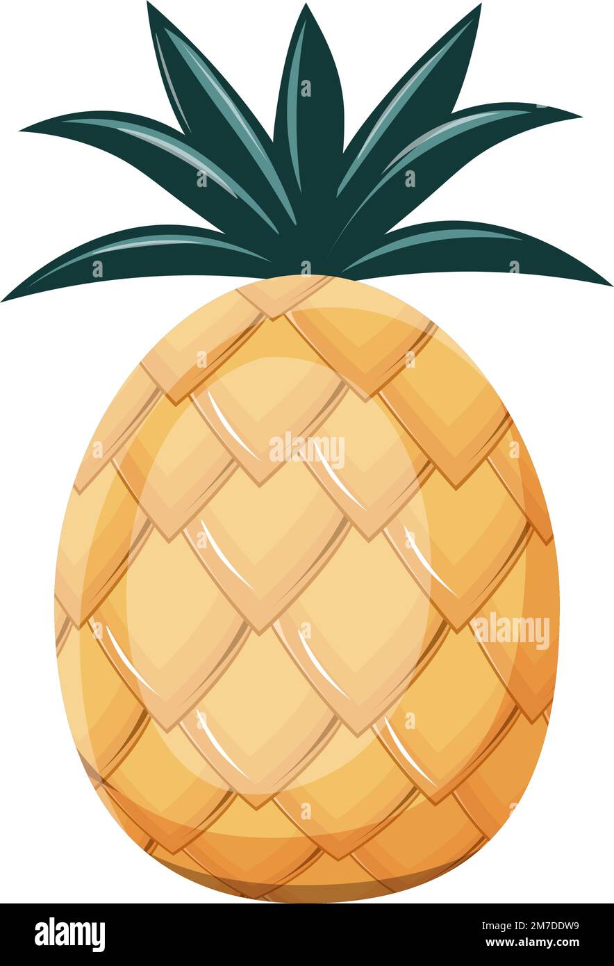 Figurine interior pineapple. Ceramic pineapple. Vector illustration ...