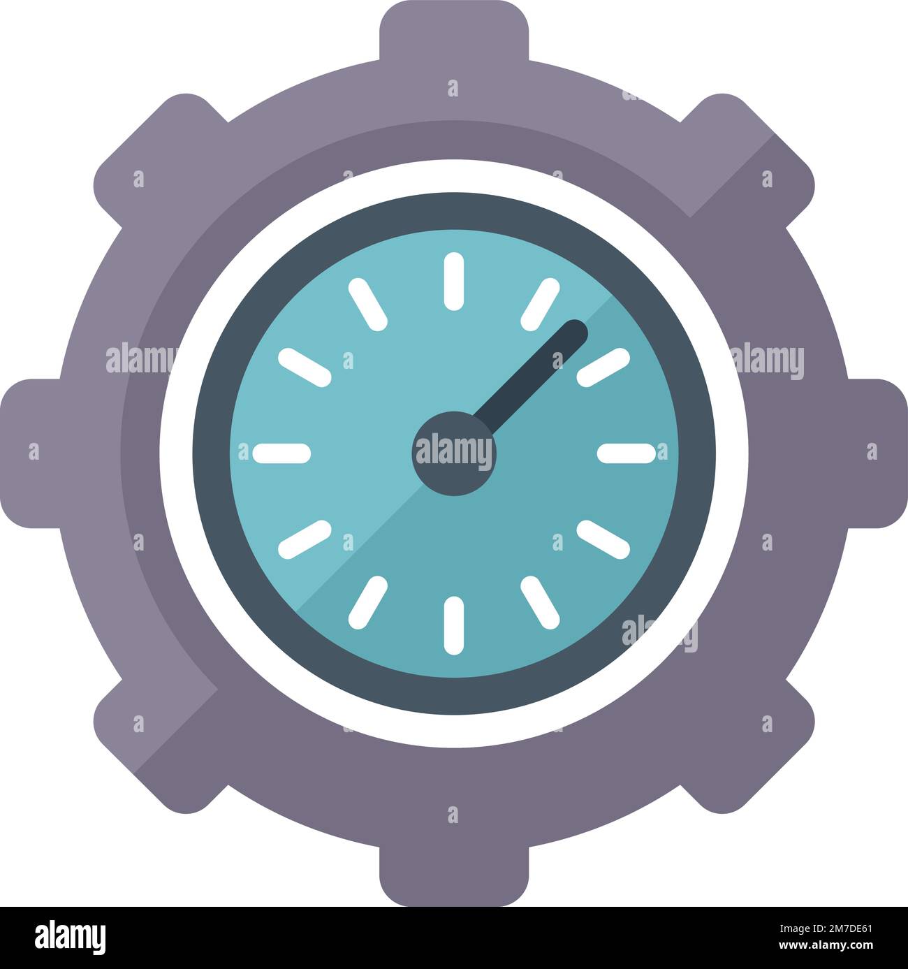 Work clock icon flat vector. Work time. Home schedule isolated Stock ...