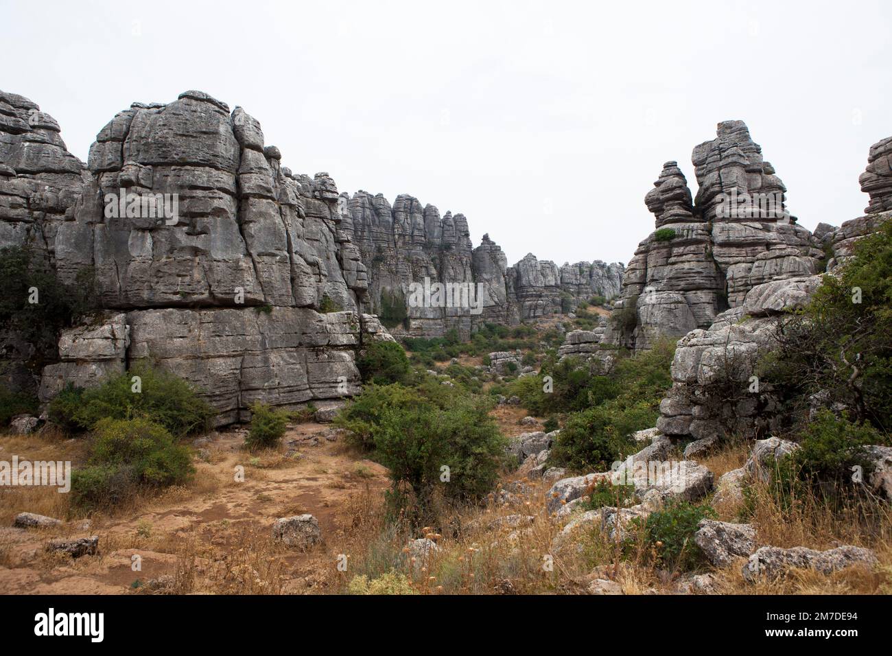 La Sierra de Torcal near Antequera, Andalusia, Spain, a huge high ...