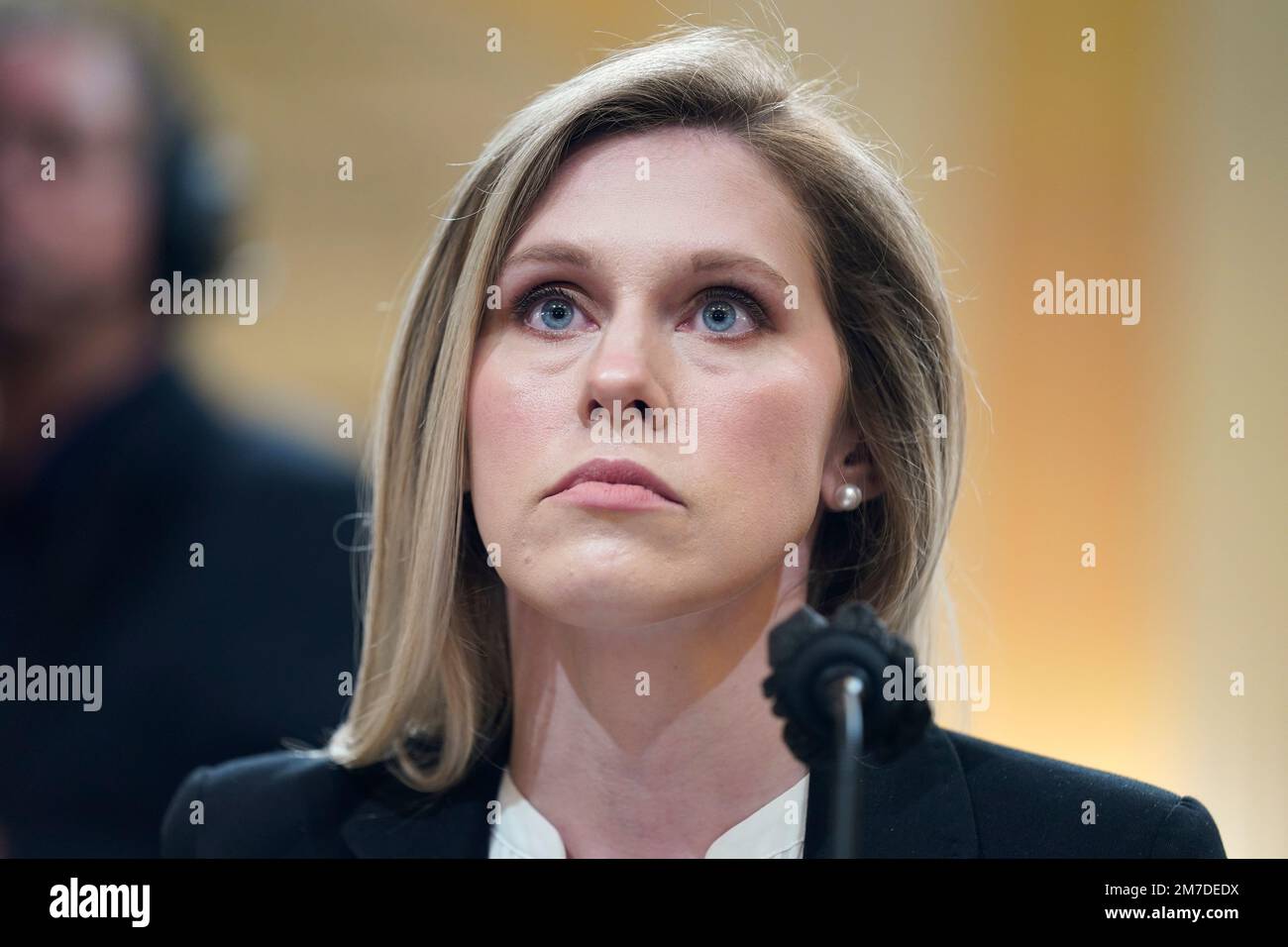 FILE - U.S. Capitol Police officer Caroline Edwards testifies as the ...
