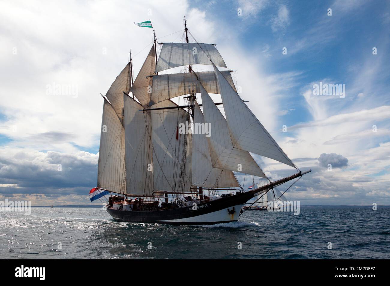 Dutch topsail schooner Oosterschelde, Hartlepool race start, 2010 Stock ...