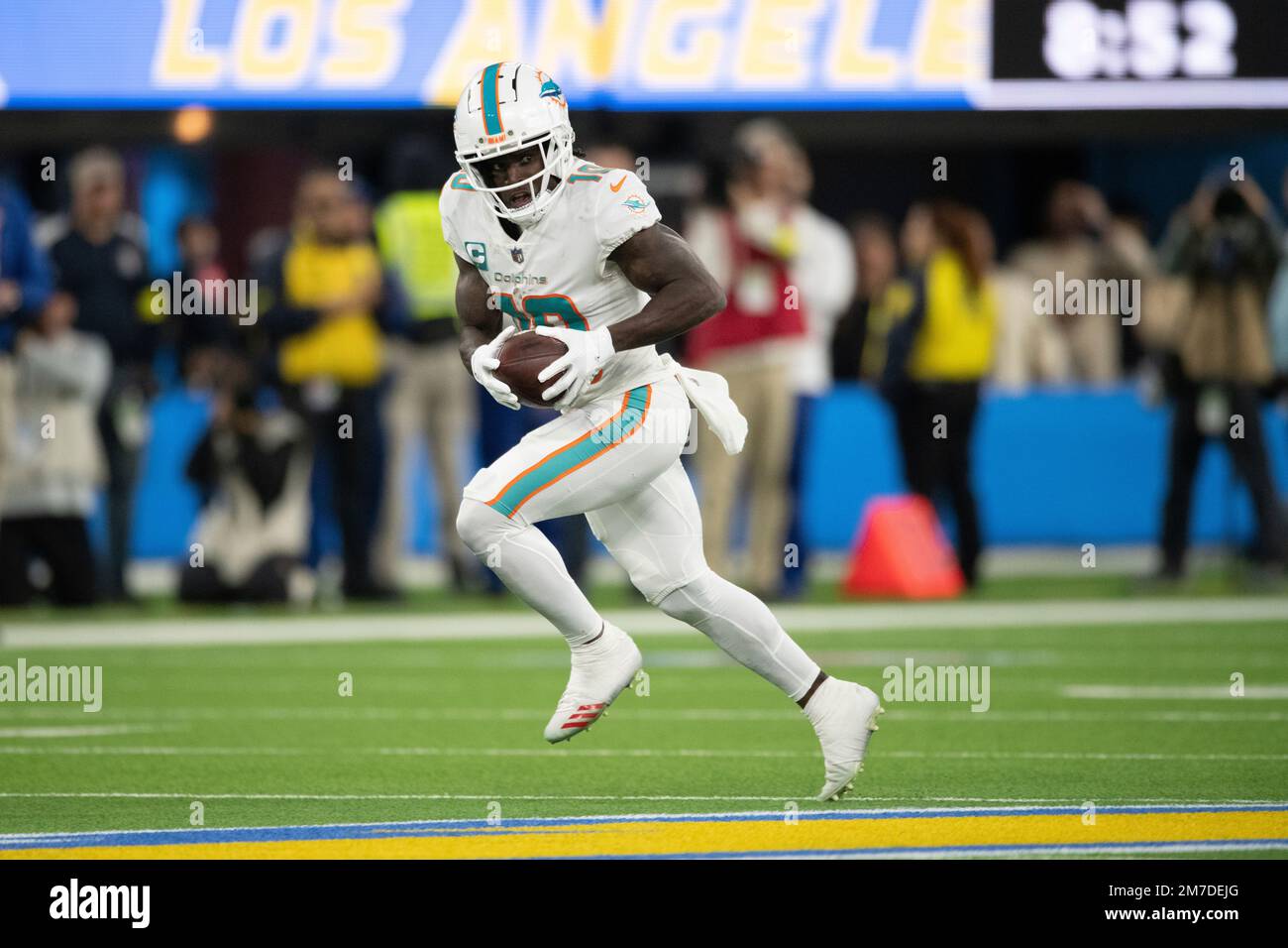 Miami Dolphins wide receiver Tyreek Hill (10) runs with the ball during ...