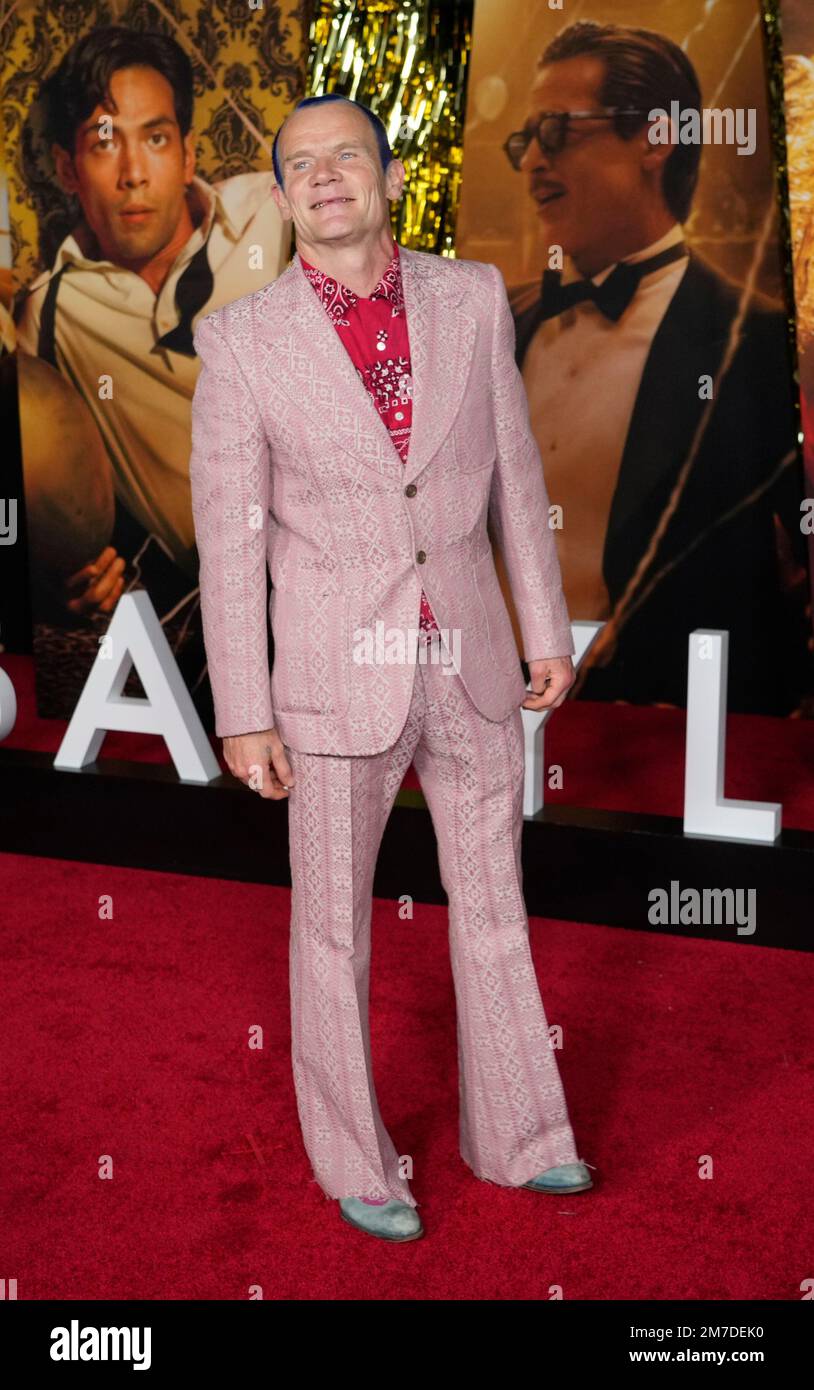 Flea poses at the premiere of the film "Babylon," Thursday, Dec. 15 ...