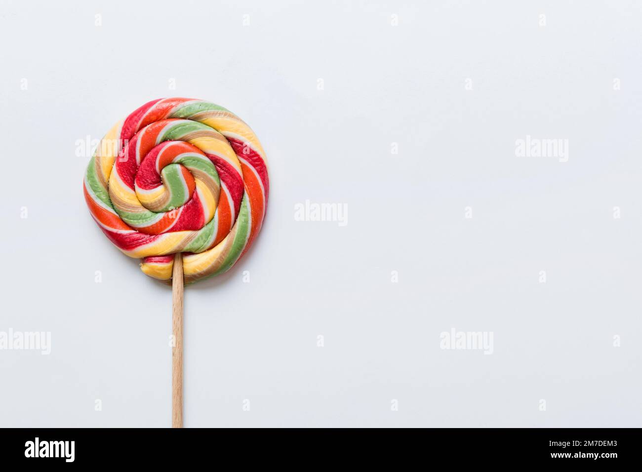 Set of colorful lollipops on colored background. Summer concept. Party ...