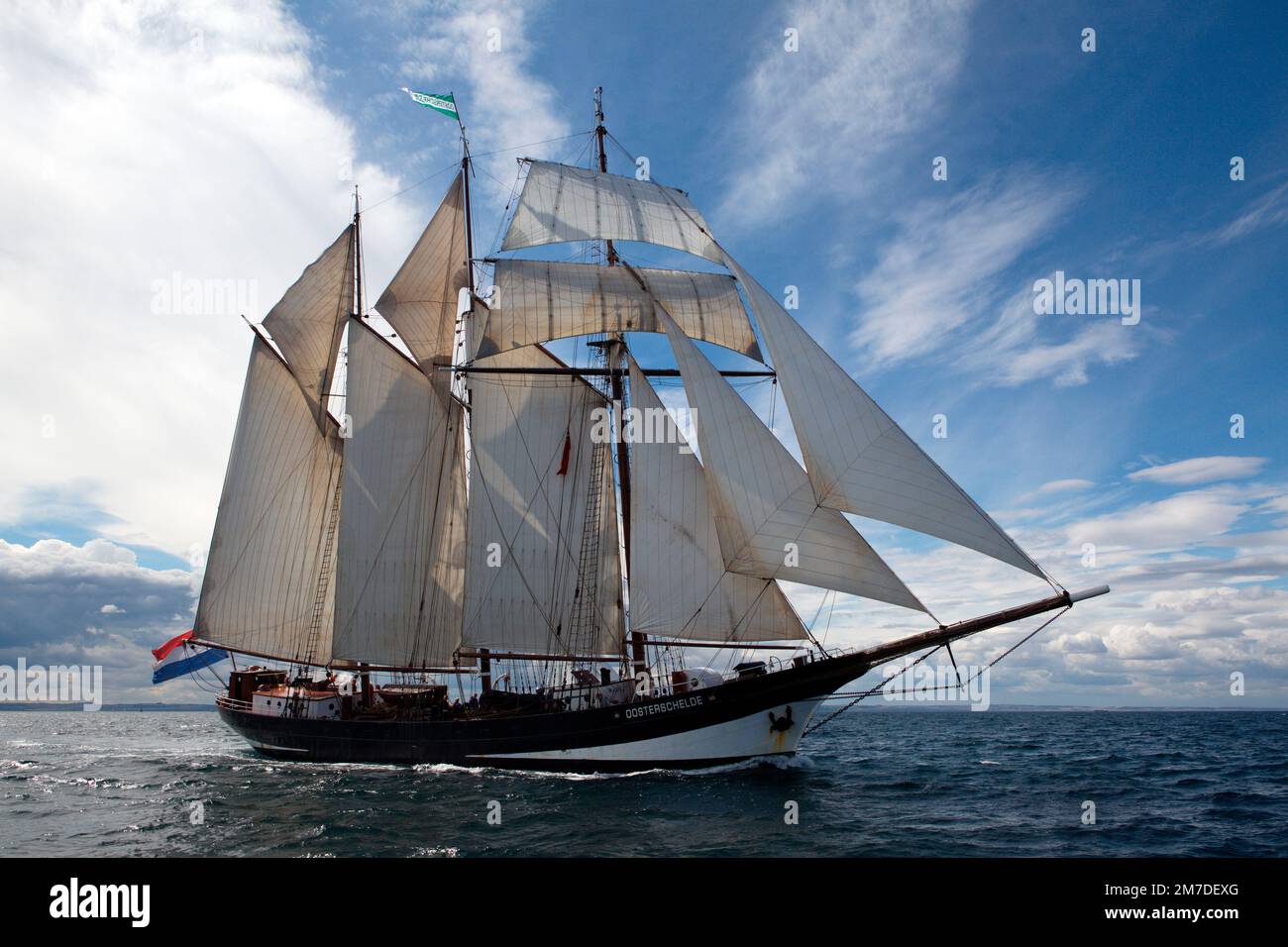 Dutch topsail schooner Oosterschelde, Hartlepool race start, 2010 Stock ...